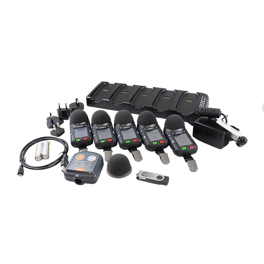 NoiseCHEK Noise Dosimeter 5-pack Kit w/Class 2 Calibrator | SKC Inc.