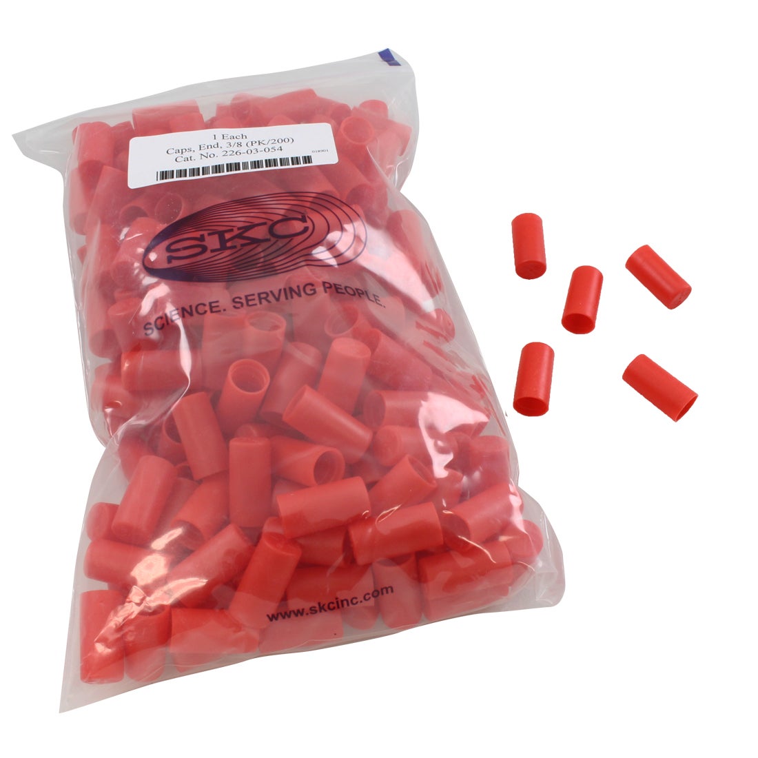 10 mm Sorbent Tube End Cap (200 Pack) | SKC Inc.